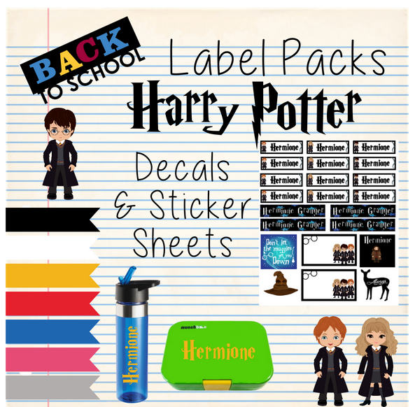 Harry Potter Name Tag Stickers Harry Potter Wizard Back To School