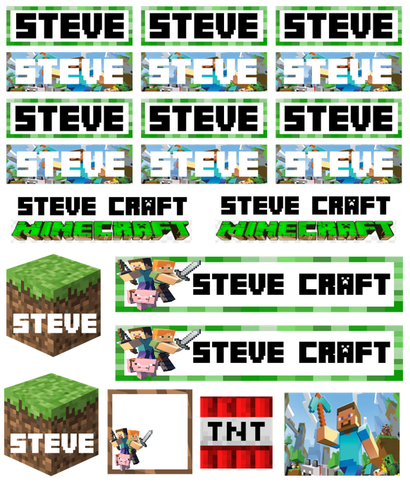 Minecraft - Back to School Sticker & Decal Pack – TeePee Designs